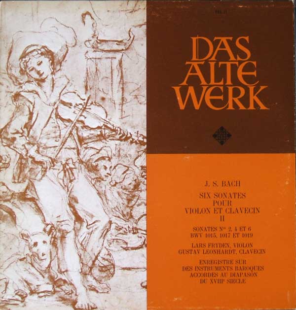Leonhardt & Fryden Les Six Sonates pour Violon et Clavecin II(LP ...